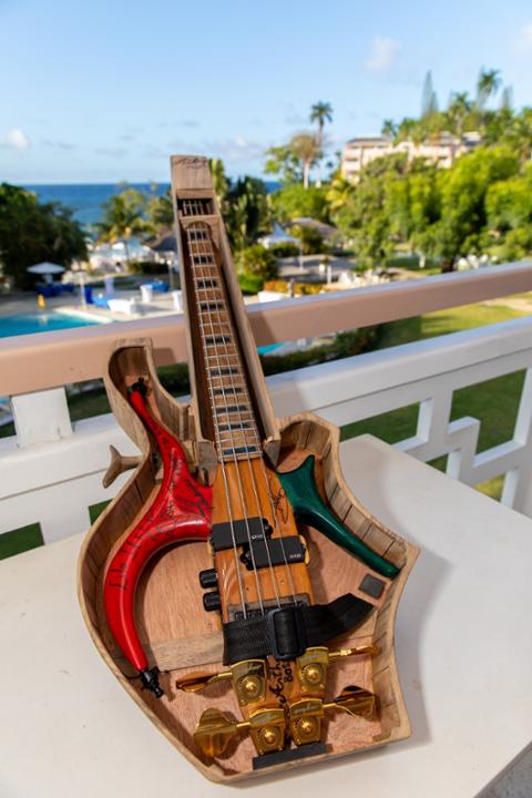 Custom 4-String Bass Guitar Signed by Artists | Powered by Givergy