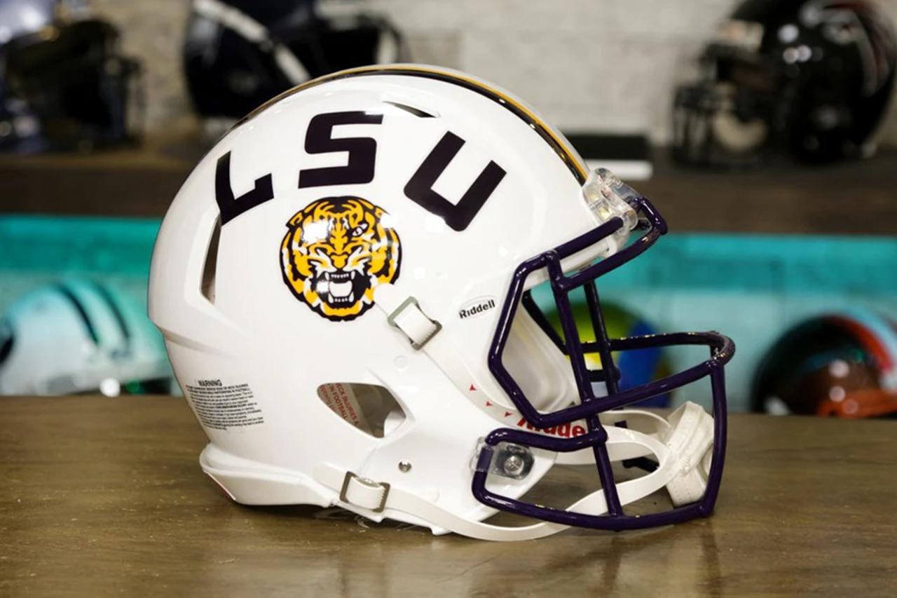 Tyrann Mathieu Signed LSU Alt Helmet Replica | Powered by Givergy