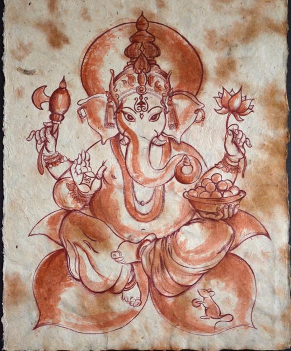 Divine Ganesha painting by Preya Patel | Powered by Givergy