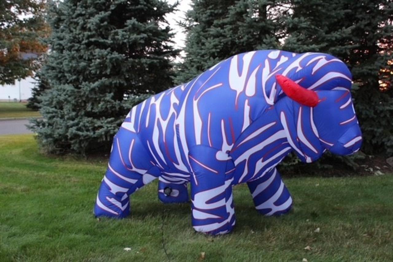 BuffaBlo: Inflatable Buffalo in Zubaz Colors | Powered by Givergy
