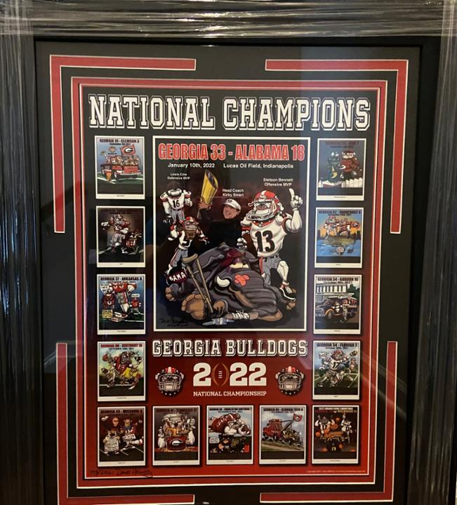 UGA 2021 National Championship Cartoon Helwig | Powered by Givergy