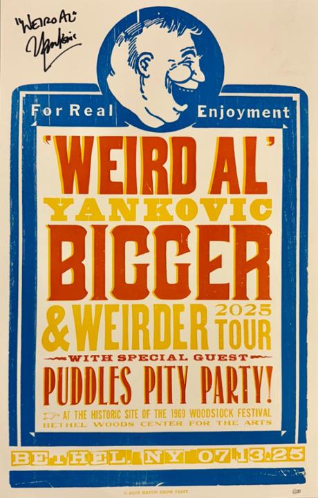 Signed "Weird Al" Yankovic Poster | Powered by Givergy